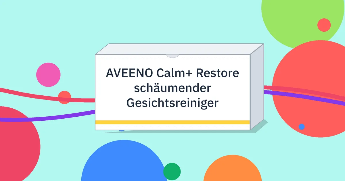 Symbolbild: Packung mit der Aufschrift AVEENO Calm+ Restore schäumender Gesichtsreiniger (PZN 19822124) – Verfügbarkeit und Bezug in Apotheken in Frankfurt am Main
