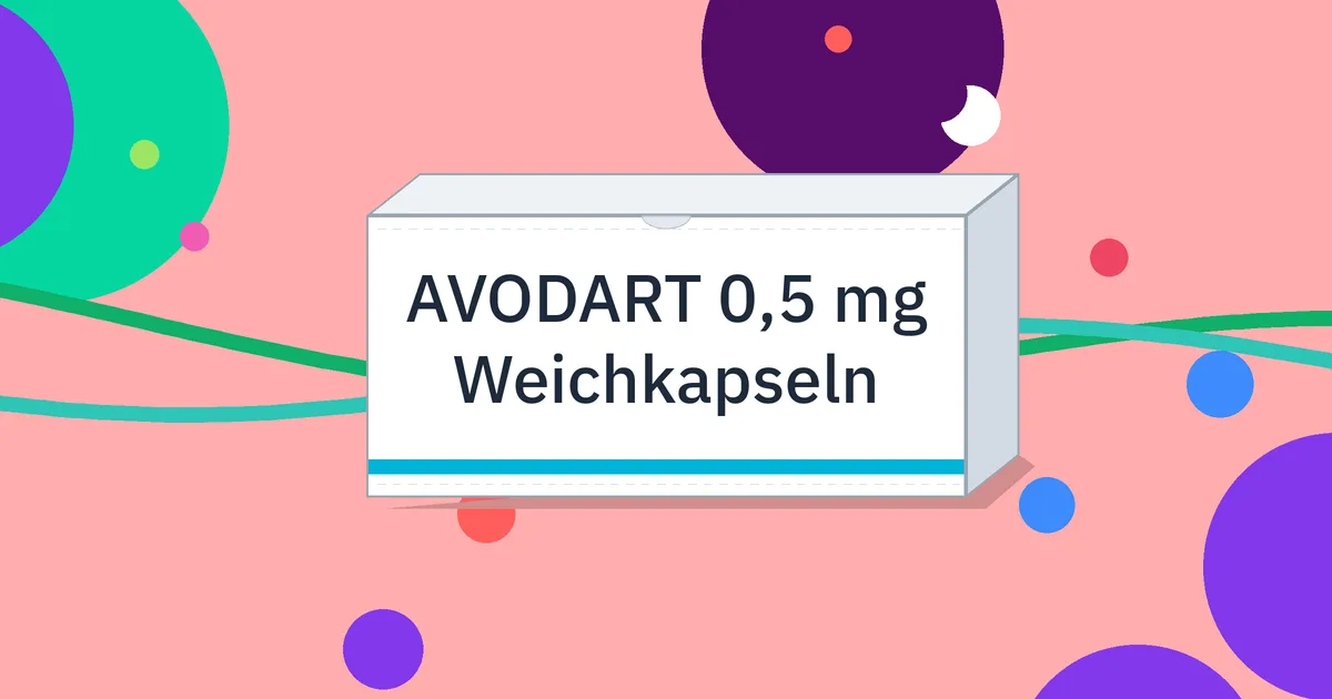 Symbolbild: Packung mit der Aufschrift AVODART 0,5 mg Weichkapseln (PZN 17263034) – Verfügbarkeit und Bezug in Apotheken in Frankfurt am Main