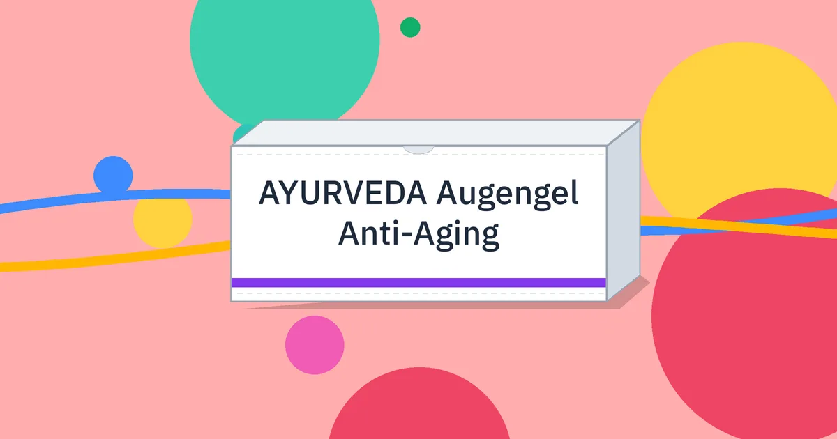 Symbolbild: Packung mit der Aufschrift AYURVEDA Augengel Anti-Aging (PZN 15407026) – Verfügbarkeit und Bezug in Apotheken in Frankfurt am Main