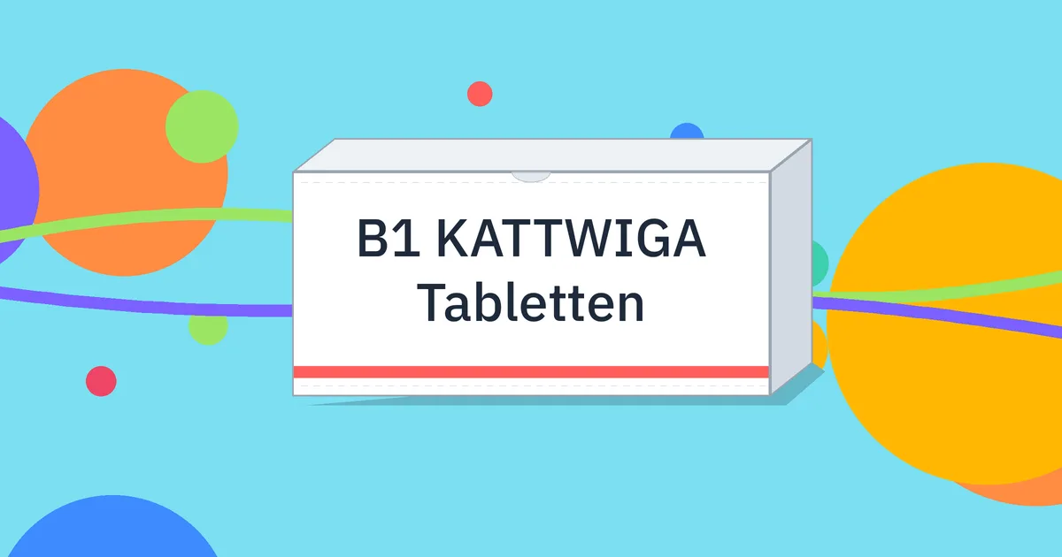 Symbolbild: Packung mit der Aufschrift B1 KATTWIGA Tabletten (PZN 00403689) – Verfügbarkeit und Bezug in Apotheken in Frankfurt am Main