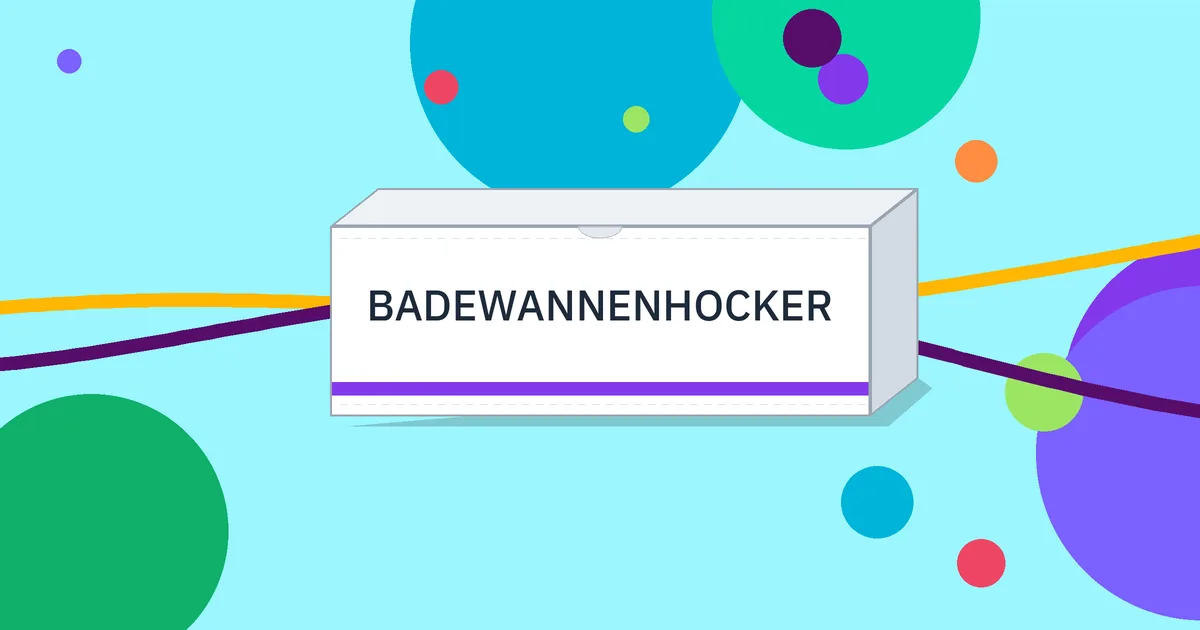 Symbolbild: Packung mit der Aufschrift BADEWANNENHOCKER (PZN 00592578) – Verfügbarkeit und Bezug in Apotheken in Frankfurt am Main
