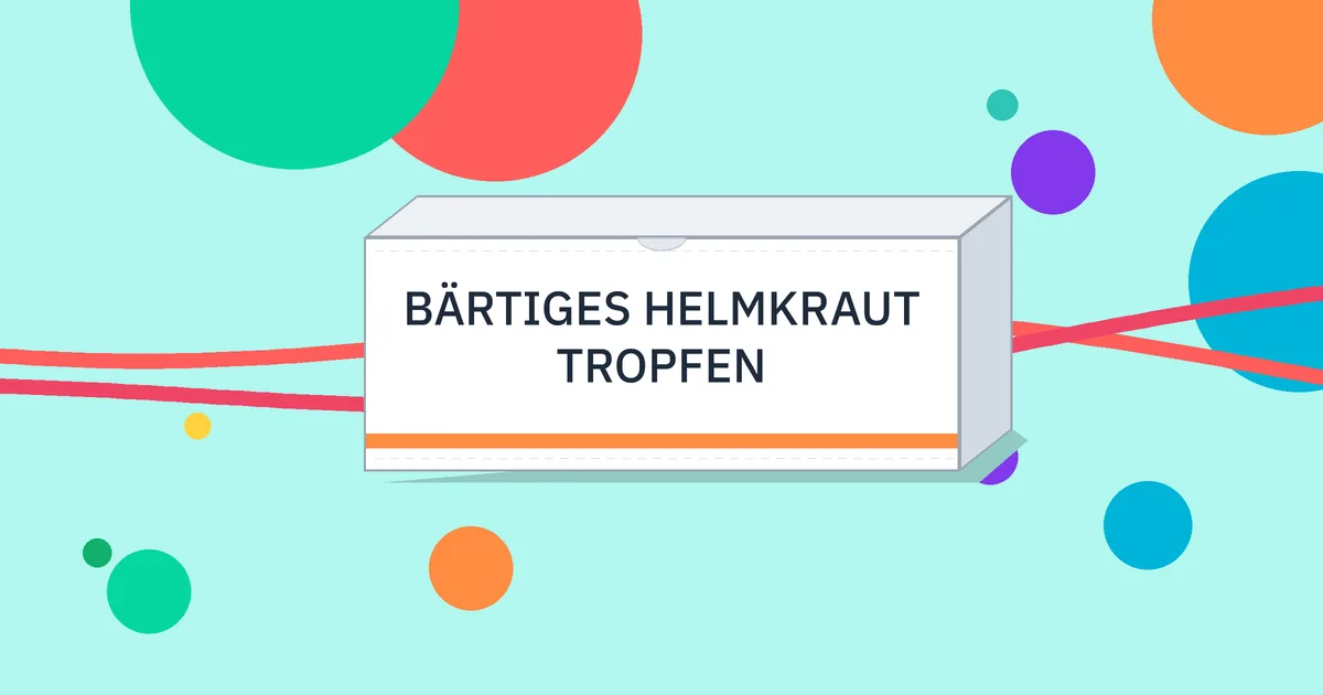 Symbolbild: Packung mit der Aufschrift BÄRTIGES HELMKRAUT TROPFEN (PZN 14127075) – Verfügbarkeit und Bezug in Apotheken in Frankfurt am Main