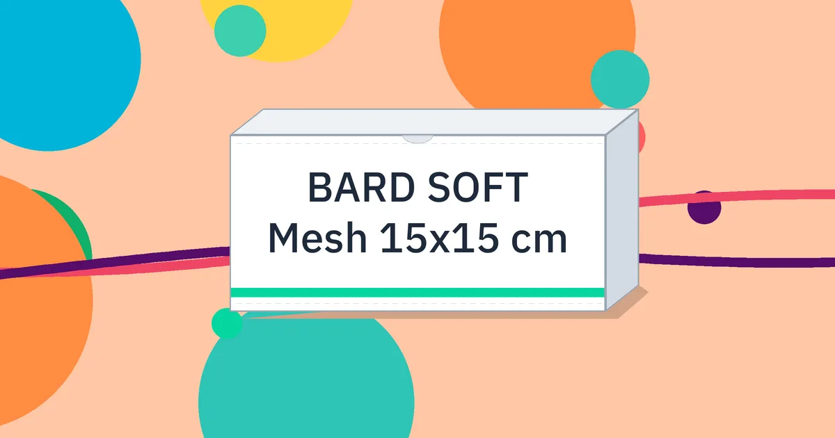 Symbolbild: Packung mit der Aufschrift BARD SOFT Mesh 15x15 cm (PZN 02702551) – Verfügbarkeit und Bezug in Apotheken in Frankfurt am Main
