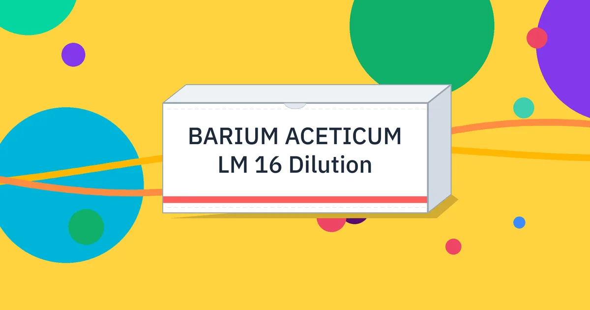 Symbolbild: Packung mit der Aufschrift BARIUM ACETICUM LM 16 Dilution (PZN 12788571) – Verfügbarkeit und Bezug in Apotheken in Frankfurt am Main