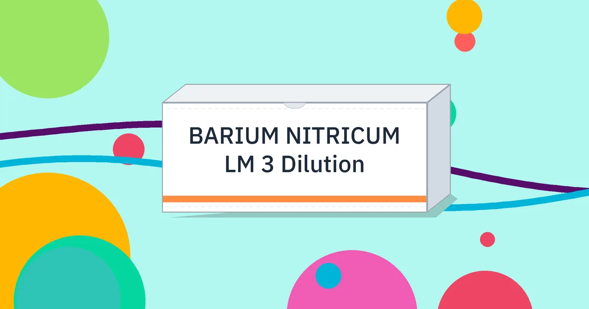 Symbolbild: Packung mit der Aufschrift BARIUM NITRICUM LM 3 Dilution (PZN 13377261) – Verfügbarkeit und Bezug in Apotheken in Frankfurt am Main