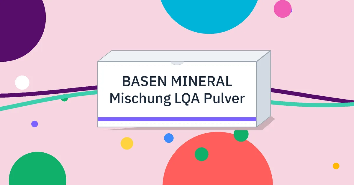 Symbolbild: Packung mit der Aufschrift BASEN MINERAL Mischung LQA Pulver (PZN 00692831) – Verfügbarkeit und Bezug in Apotheken in Frankfurt am Main