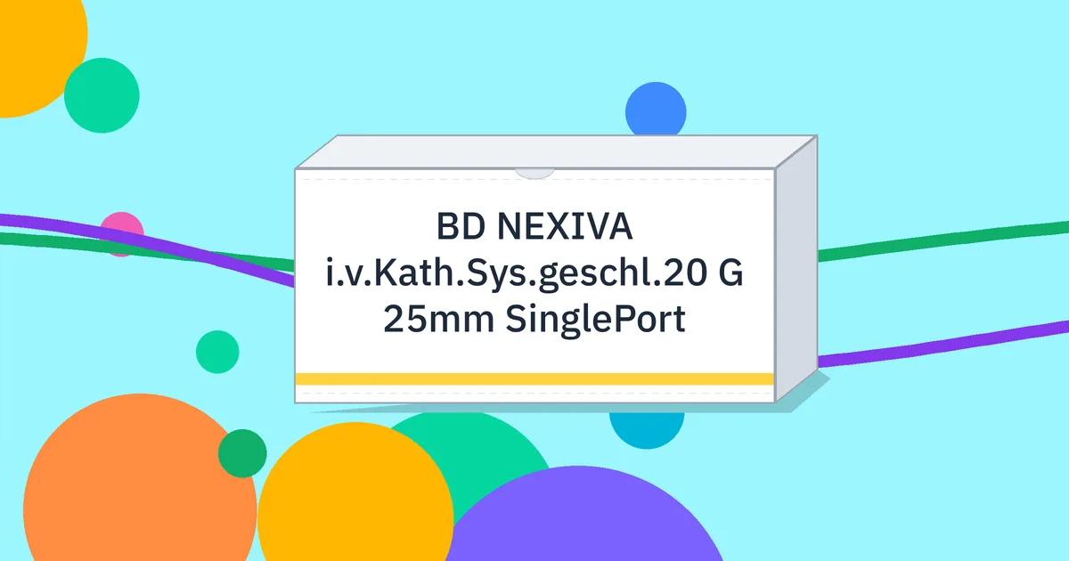 Symbolbild: Packung mit der Aufschrift BD NEXIVA i.v.Kath.Sys.geschl.20 G 25mm SinglePort (PZN 11709167) – Verfügbarkeit und Bezug in Apotheken in Frankfurt am Main