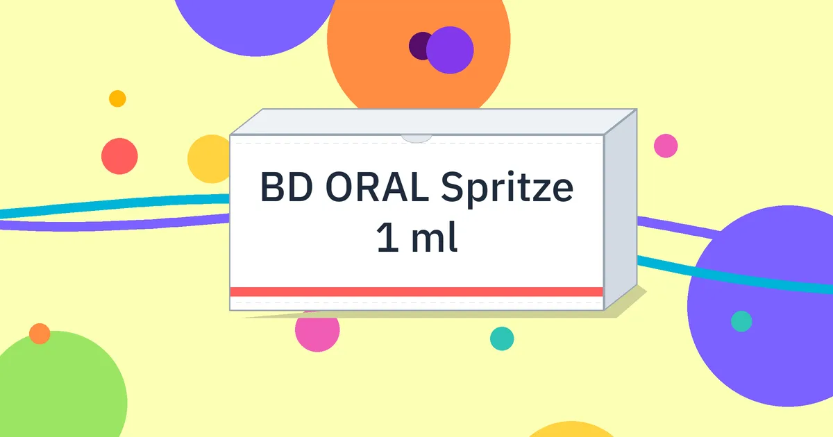 Symbolbild: Packung mit der Aufschrift BD ORAL Spritze 1 ml (PZN 06728642) – Verfügbarkeit und Bezug in Apotheken in Frankfurt am Main