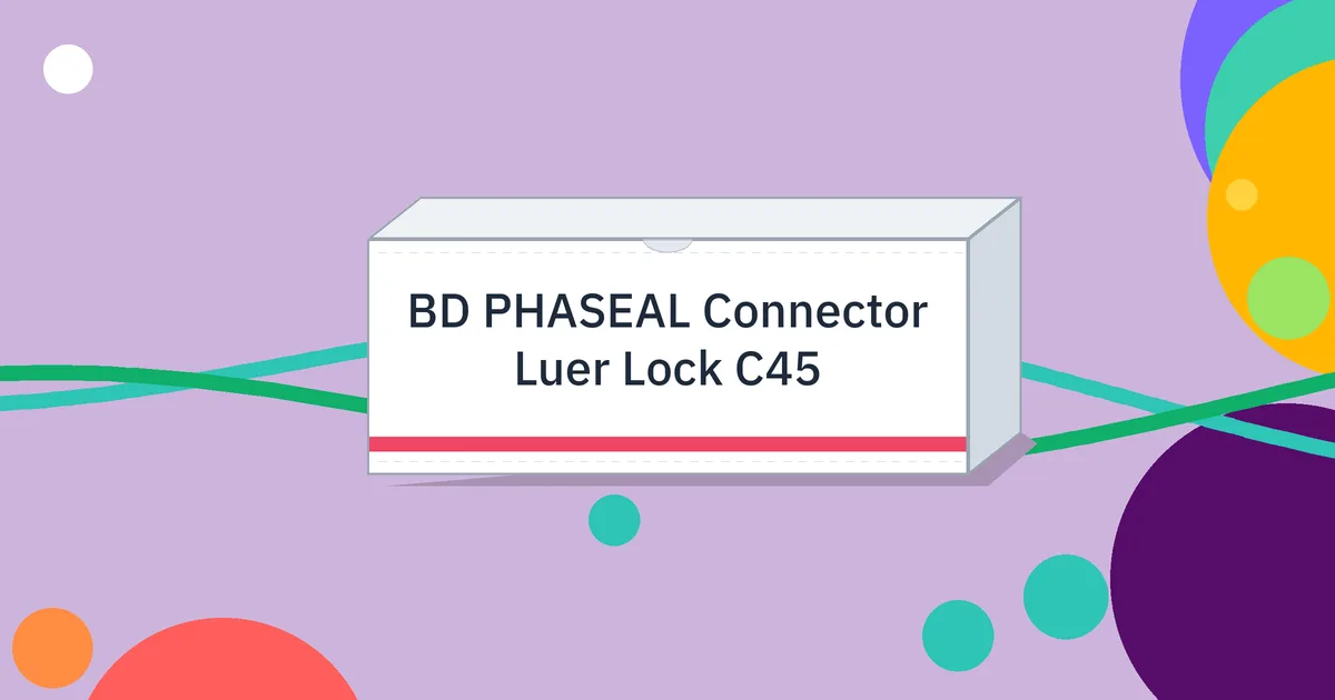 Symbolbild: Packung mit der Aufschrift BD PHASEAL Connector Luer Lock C45 (PZN 07013023) – Verfügbarkeit und Bezug in Apotheken in Frankfurt am Main
