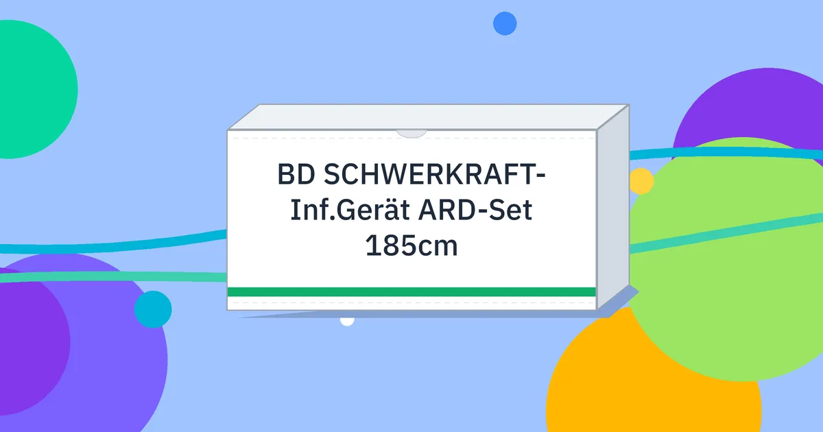 Symbolbild: Packung mit der Aufschrift BD SCHWERKRAFT-Inf.Gerät ARD-Set 185cm (PZN 14375376) – Verfügbarkeit und Bezug in Apotheken in Frankfurt am Main