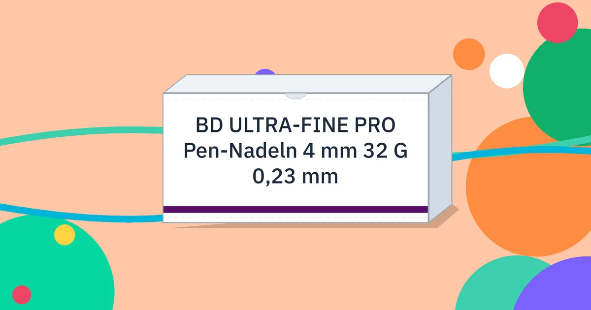 Symbolbild: Packung mit der Aufschrift BD ULTRA-FINE PRO Pen-Nadeln 4 mm 32 G 0,23 mm (PZN 16327192) – Verfügbarkeit und Bezug in Apotheken in Frankfurt am Main