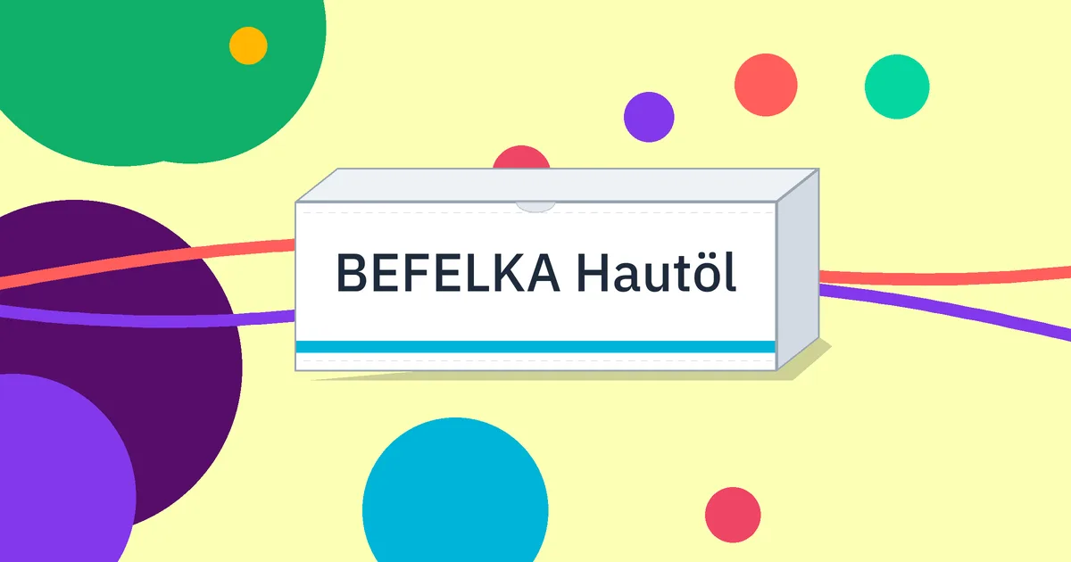 Symbolbild: Packung mit der Aufschrift BEFELKA Hautöl (PZN 02889667) – Verfügbarkeit und Bezug in Apotheken in Frankfurt am Main