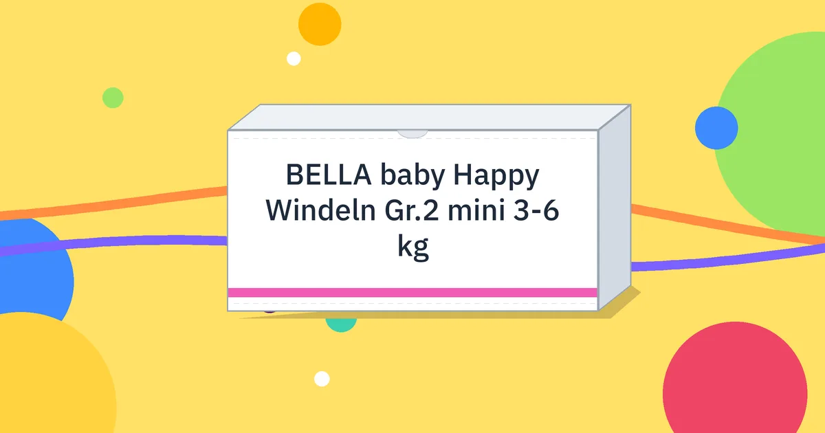 Symbolbild: Packung mit der Aufschrift BELLA baby Happy Windeln Gr.2 mini 3-6 kg (PZN 17368543) – Verfügbarkeit und Bezug in Apotheken in Frankfurt am Main