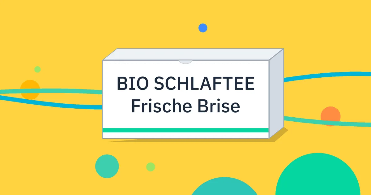 Symbolbild: Packung mit der Aufschrift BIO SCHLAFTEE Frische Brise (PZN 18028861) – Verfügbarkeit und Bezug in Apotheken in Frankfurt am Main