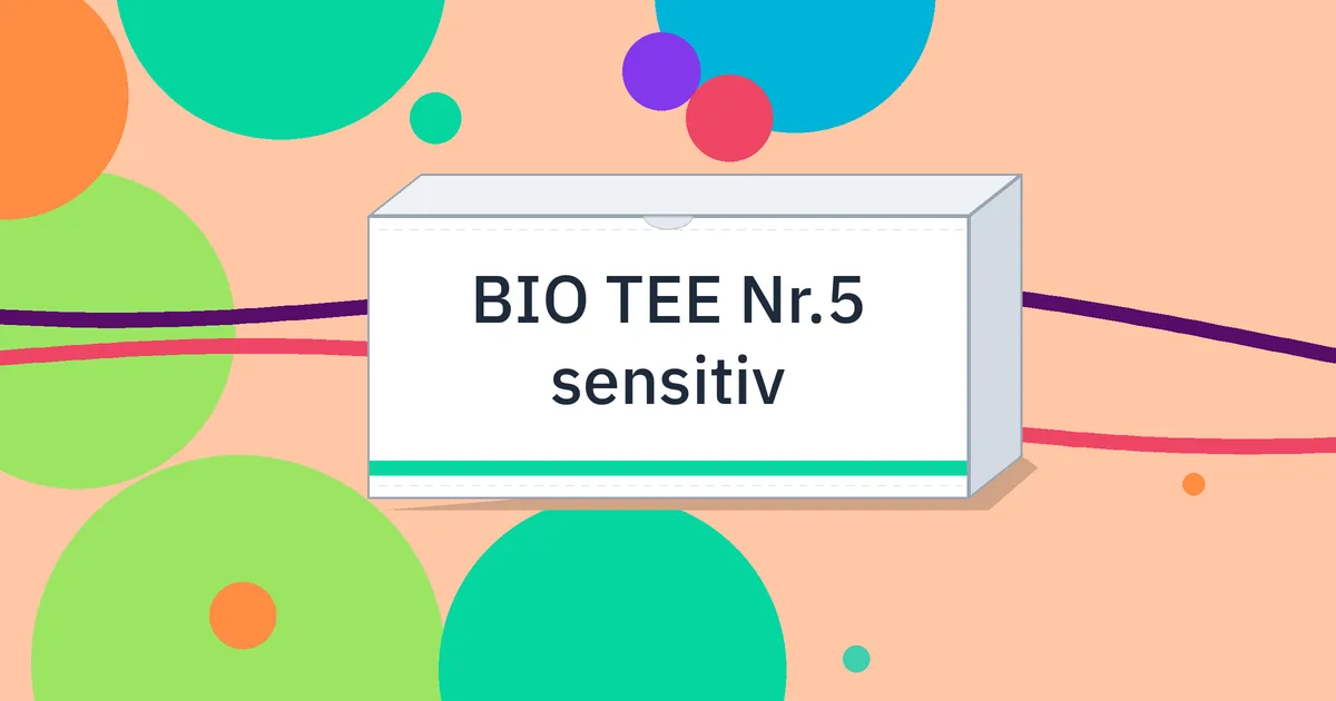 Symbolbild: Packung mit der Aufschrift BIO TEE Nr.5 sensitiv (PZN 20843284) – Verfügbarkeit und Bezug in Apotheken in Frankfurt am Main