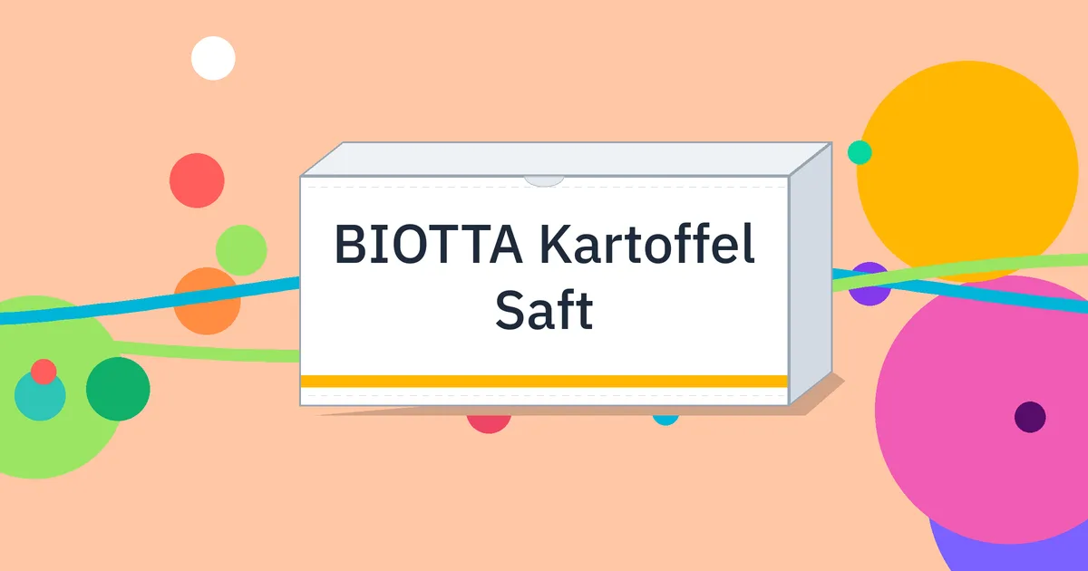 Symbolbild: Packung mit der Aufschrift BIOTTA Kartoffel Saft (PZN 12387725) – Verfügbarkeit und Bezug in Apotheken in Frankfurt am Main