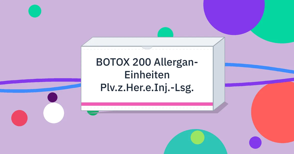 Symbolbild: Packung mit der Aufschrift BOTOX 200 Allergan-Einheiten Plv.z.Her.e.Inj.-Lsg. (PZN 16385611) – Verfügbarkeit und Bezug in Apotheken in Frankfurt am Main
