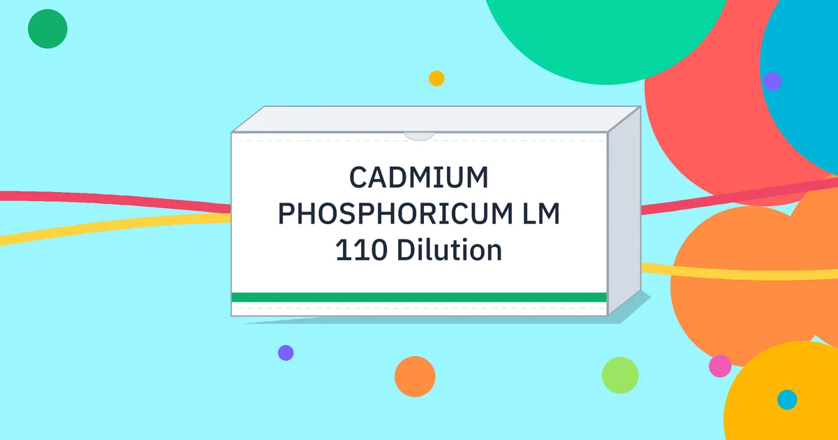 Symbolbild: Packung mit der Aufschrift CADMIUM PHOSPHORICUM LM 110 Dilution (PZN 13402651) – Verfügbarkeit und Bezug in Apotheken in Frankfurt am Main