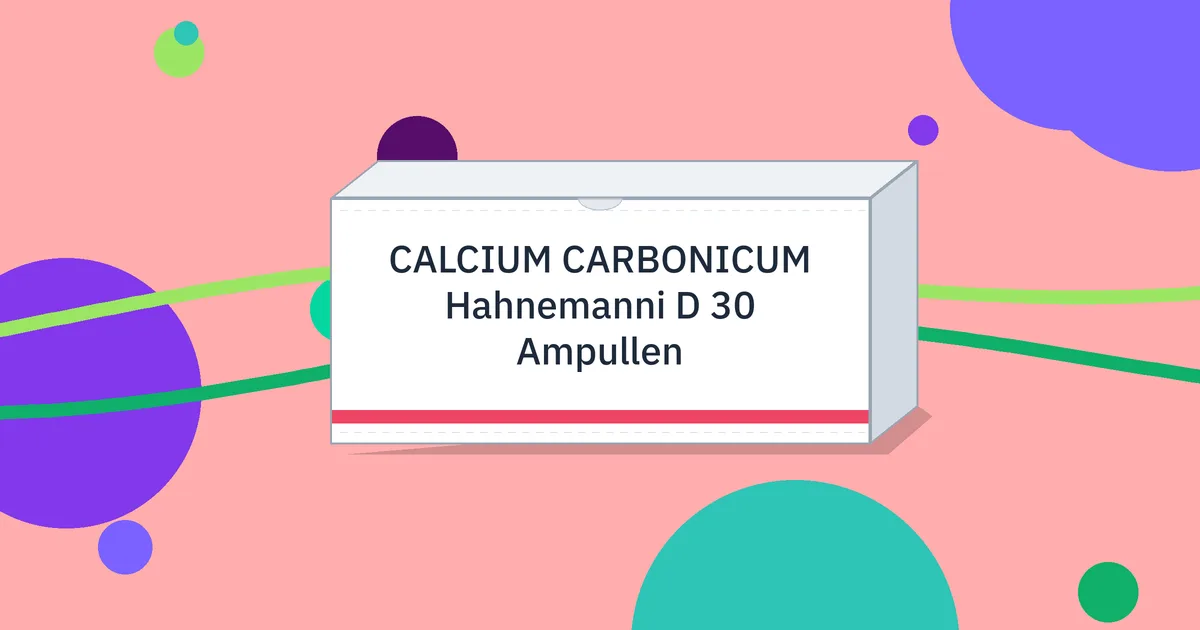 Symbolbild: Packung mit der Aufschrift CALCIUM CARBONICUM Hahnemanni D 30 Ampullen (PZN 11704678) – Verfügbarkeit und Bezug in Apotheken in Frankfurt am Main