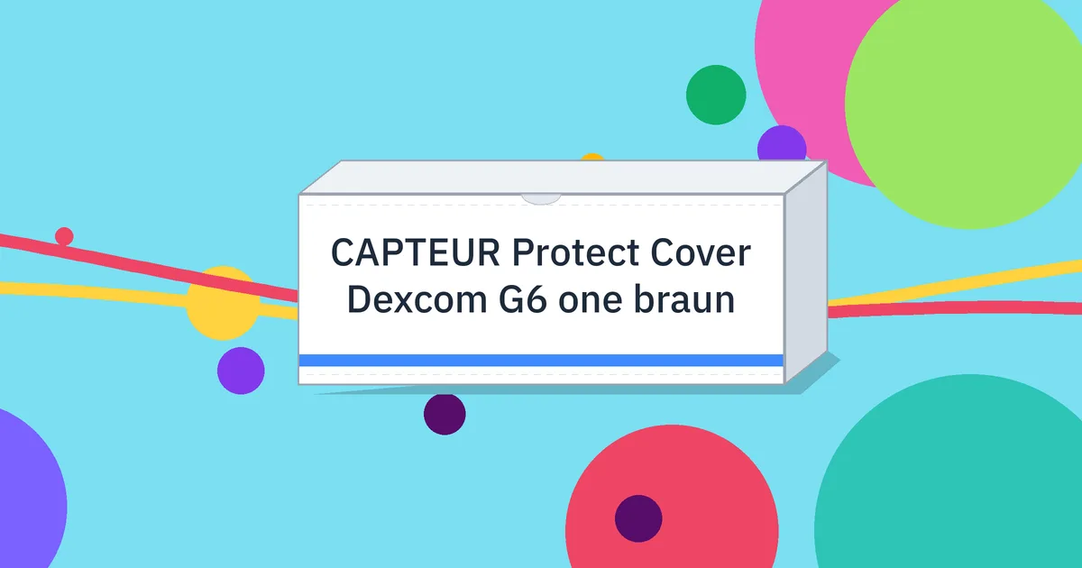 Symbolbild: Packung mit der Aufschrift CAPTEUR Protect Cover Dexcom G6 one braun (PZN 20203780) – Verfügbarkeit und Bezug in Apotheken in Frankfurt am Main