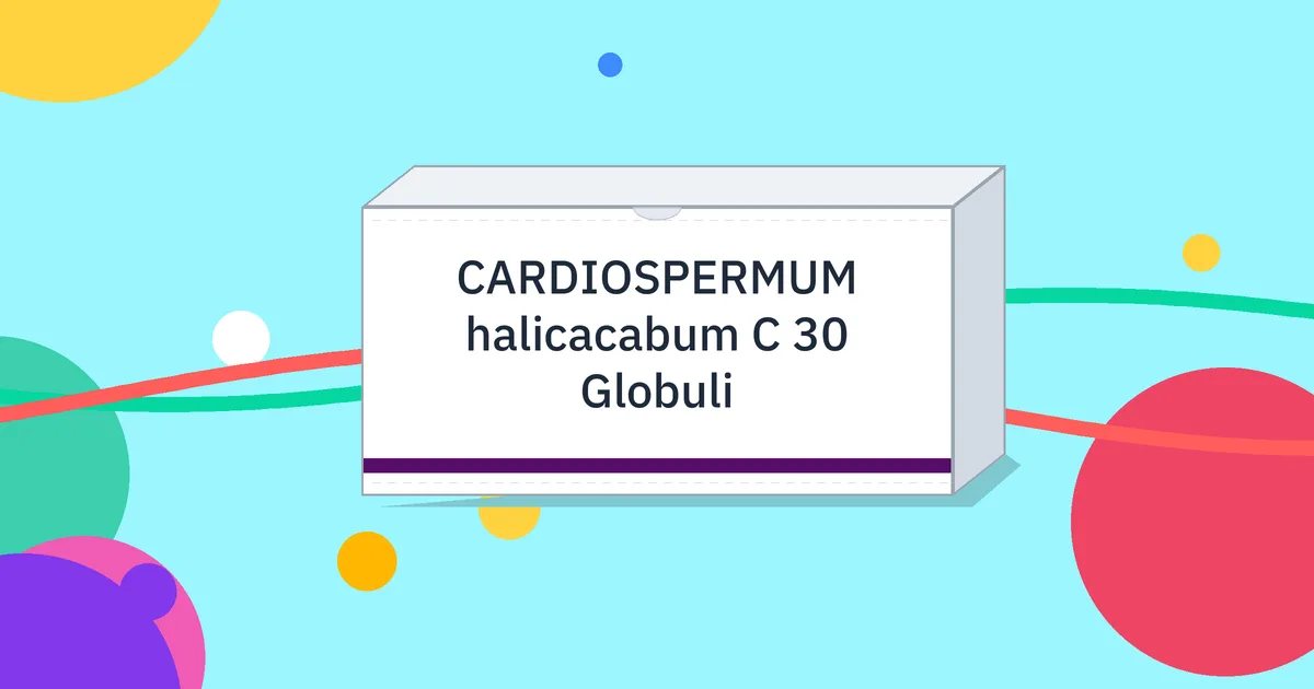 Symbolbild: Packung mit der Aufschrift CARDIOSPERMUM halicacabum C 30 Globuli (PZN 19685265) – Verfügbarkeit und Bezug in Apotheken in Frankfurt am Main