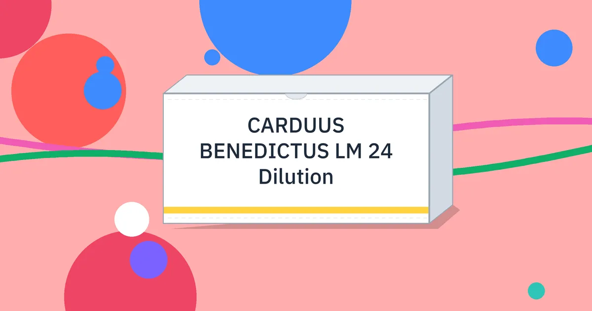 Symbolbild: Packung mit der Aufschrift CARDUUS BENEDICTUS LM 24 Dilution (PZN 13430251) – Verfügbarkeit und Bezug in Apotheken in Frankfurt am Main