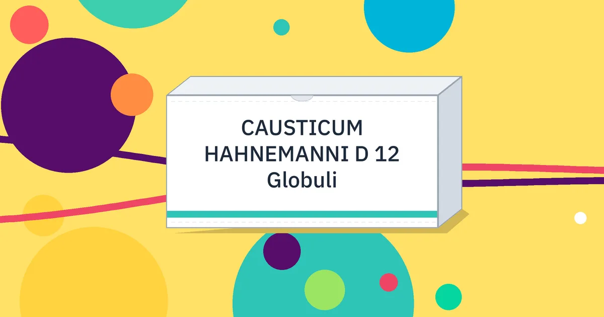 Symbolbild: Packung mit der Aufschrift CAUSTICUM HAHNEMANNI D 12 Globuli (PZN 11282852) – Verfügbarkeit und Bezug in Apotheken in Frankfurt am Main