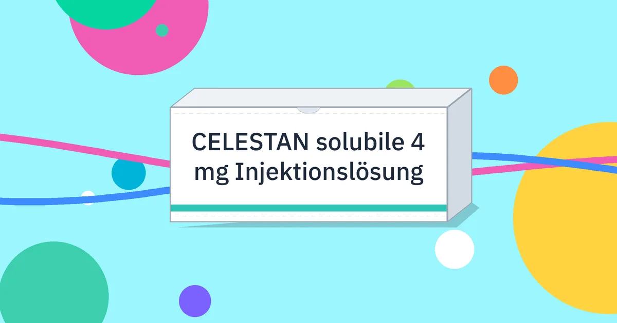 Symbolbild: Packung mit der Aufschrift CELESTAN solubile 4 mg Injektionslösung (PZN 00264288) – Verfügbarkeit und Bezug in Apotheken in Frankfurt am Main