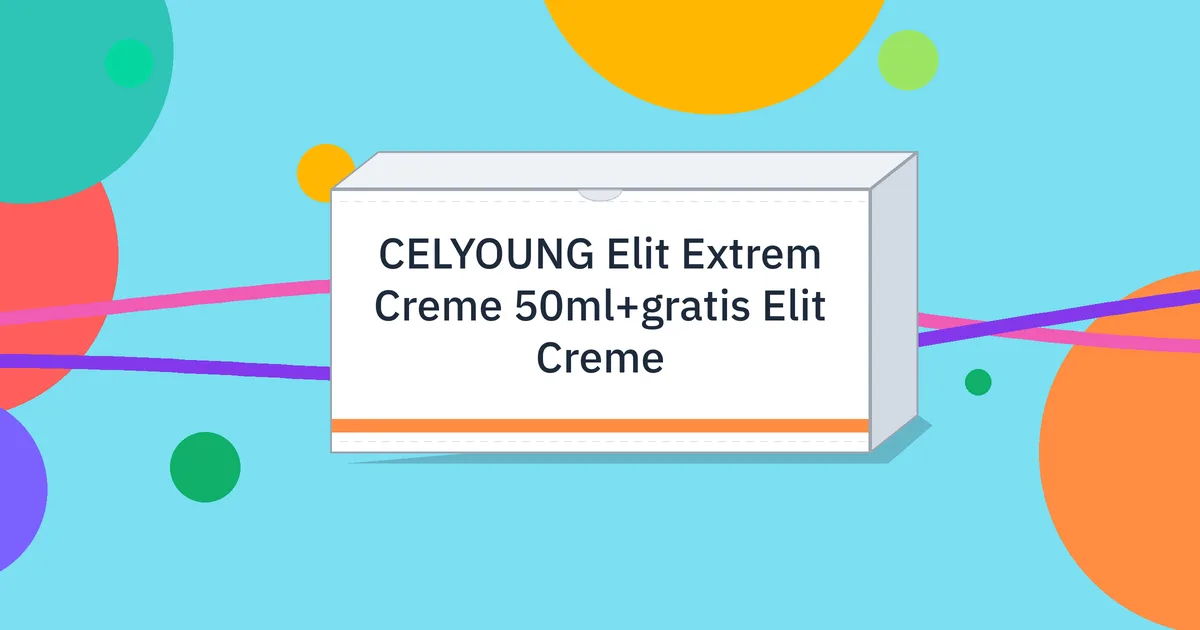 Symbolbild: Packung mit der Aufschrift CELYOUNG Elit Extrem Creme 50ml+gratis Elit Creme (PZN 01697380) – Verfügbarkeit und Bezug in Apotheken in Frankfurt am Main