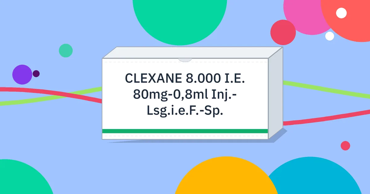 Symbolbild: Packung mit der Aufschrift CLEXANE 8.000 I.E. 80mg-0,8ml Inj.-Lsg.i.e.F.-Sp. (PZN 17276640) – Verfügbarkeit und Bezug in Apotheken in Frankfurt am Main