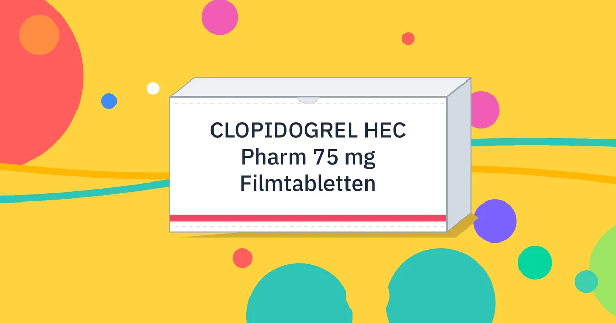 Symbolbild: Packung mit der Aufschrift CLOPIDOGREL HEC Pharm 75 mg Filmtabletten (PZN 16370041) – Verfügbarkeit und Bezug in Apotheken in Frankfurt am Main