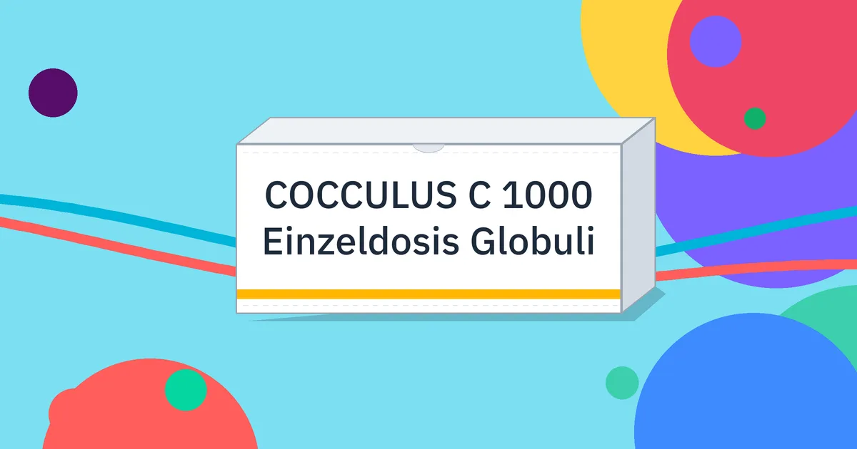 Symbolbild: Packung mit der Aufschrift COCCULUS C 1000 Einzeldosis Globuli (PZN 03033313) – Verfügbarkeit und Bezug in Apotheken in Frankfurt am Main