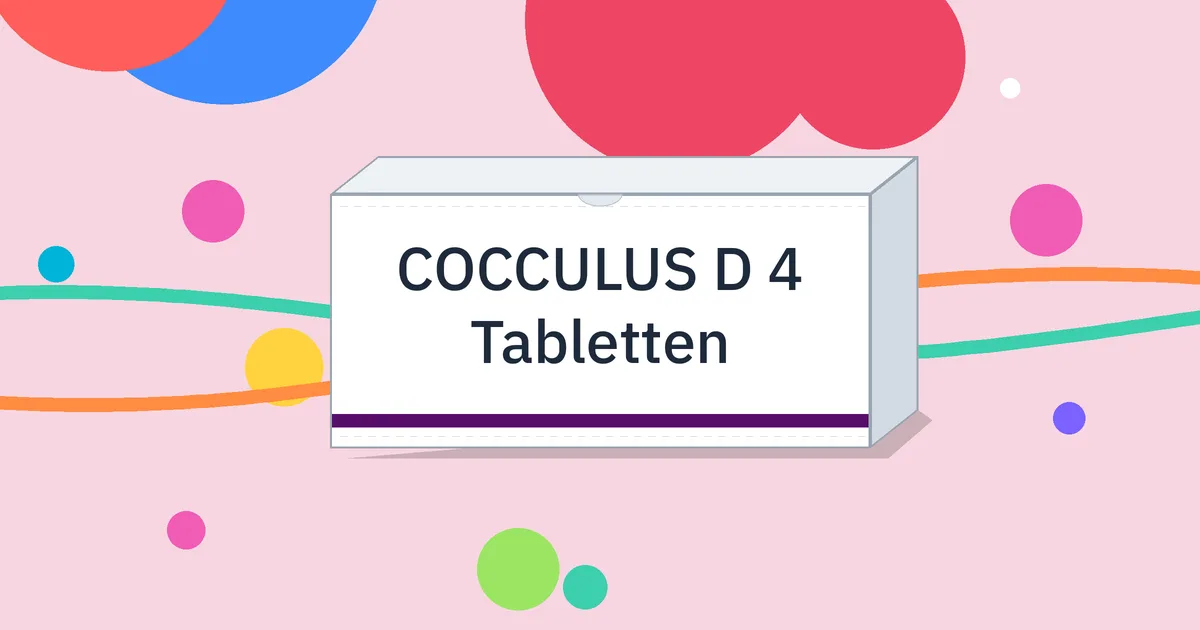 Symbolbild: Packung mit der Aufschrift COCCULUS D 4 Tabletten (PZN 01766738) – Verfügbarkeit und Bezug in Apotheken in Frankfurt am Main
