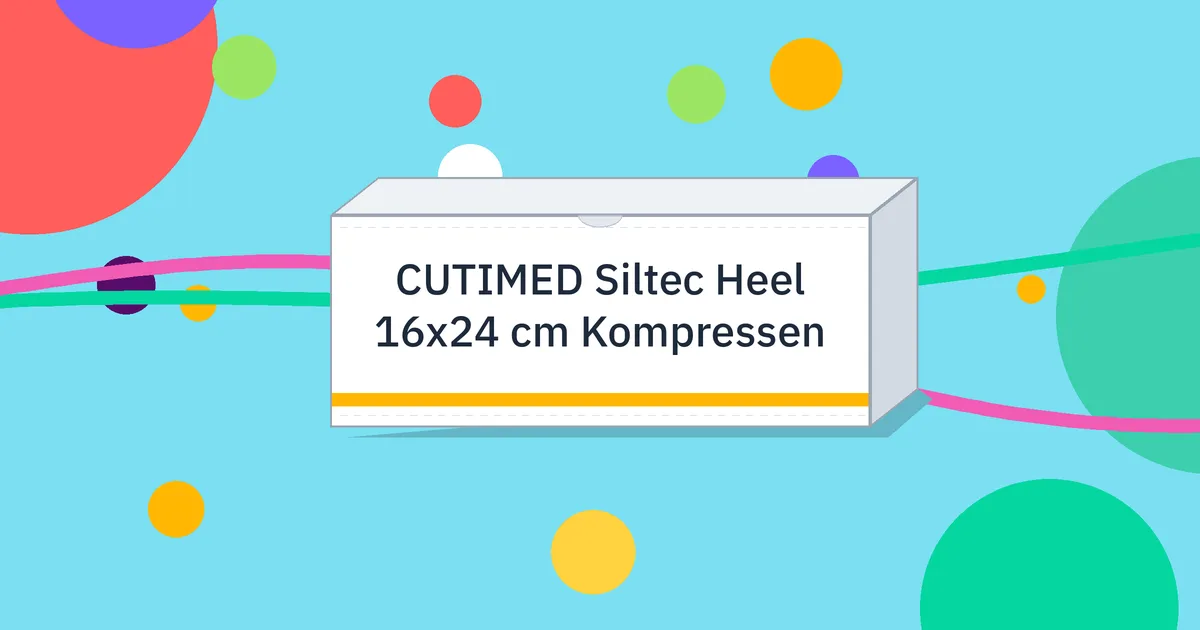 Symbolbild: Packung mit der Aufschrift CUTIMED Siltec Heel 16x24 cm Kompressen (PZN 20179627) – Verfügbarkeit und Bezug in Apotheken in Frankfurt am Main