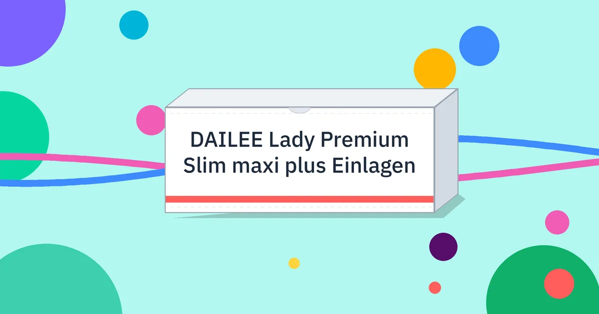 Symbolbild: Packung mit der Aufschrift DAILEE Lady Premium Slim maxi plus Einlagen (PZN 18194795) – Verfügbarkeit und Bezug in Apotheken in Frankfurt am Main