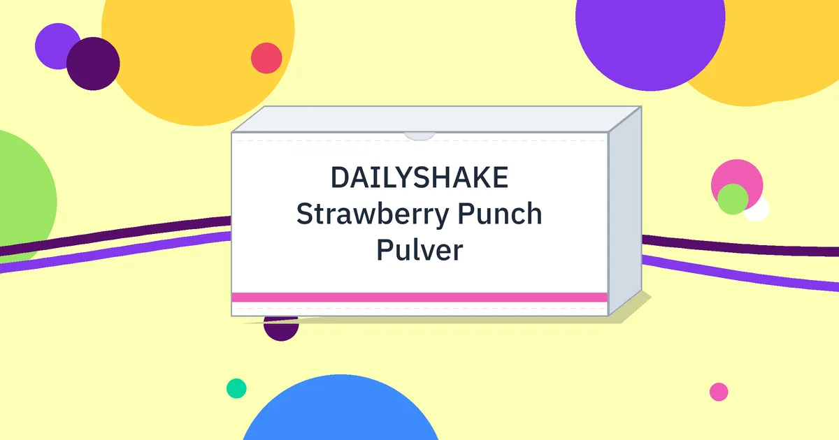 Symbolbild: Packung mit der Aufschrift DAILYSHAKE Strawberry Punch Pulver (PZN 13910531) – Verfügbarkeit und Bezug in Apotheken in Frankfurt am Main