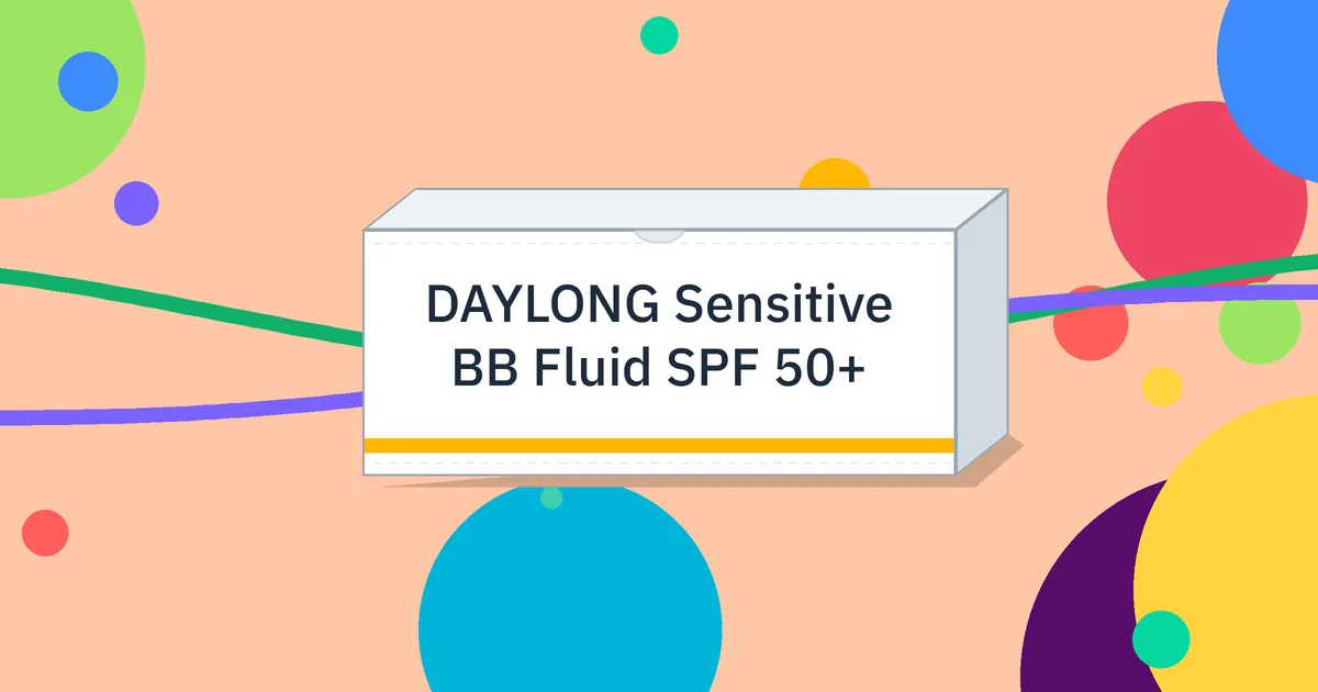 Symbolbild: Packung mit der Aufschrift DAYLONG Sensitive BB Fluid SPF 50+ (PZN 20007949) – Verfügbarkeit und Bezug in Apotheken in Frankfurt am Main