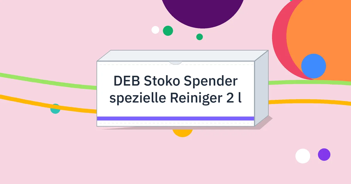 Symbolbild: Packung mit der Aufschrift DEB Stoko Spender spezielle Reiniger 2 l (PZN 11687075) – Verfügbarkeit und Bezug in Apotheken in Frankfurt am Main