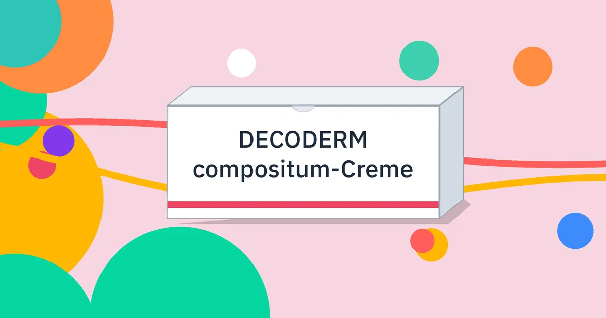 Symbolbild: Packung mit der Aufschrift DECODERM compositum-Creme (PZN 03742860) – Verfügbarkeit und Bezug in Apotheken in Frankfurt am Main