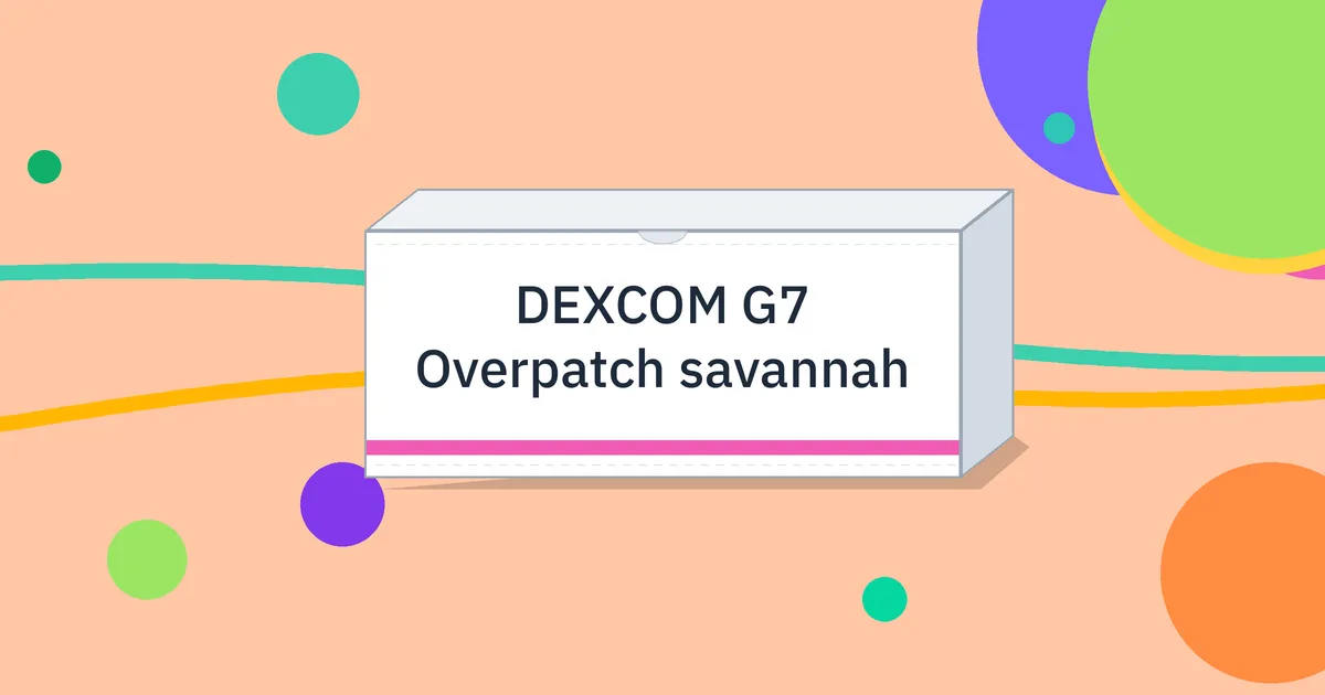 Symbolbild: Packung mit der Aufschrift DEXCOM G7 Overpatch savannah (PZN 19866328) – Verfügbarkeit und Bezug in Apotheken in Frankfurt am Main