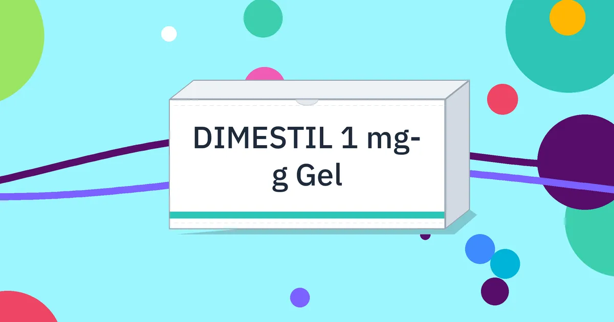 Symbolbild: Packung mit der Aufschrift DIMESTIL 1 mg-g Gel (PZN 19183948) – Verfügbarkeit und Bezug in Apotheken in Frankfurt am Main