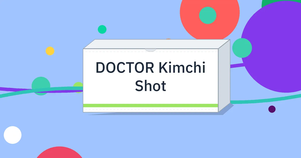 Symbolbild: Packung mit der Aufschrift DOCTOR Kimchi Shot (PZN 18783818) – Verfügbarkeit und Bezug in Apotheken in Frankfurt am Main
