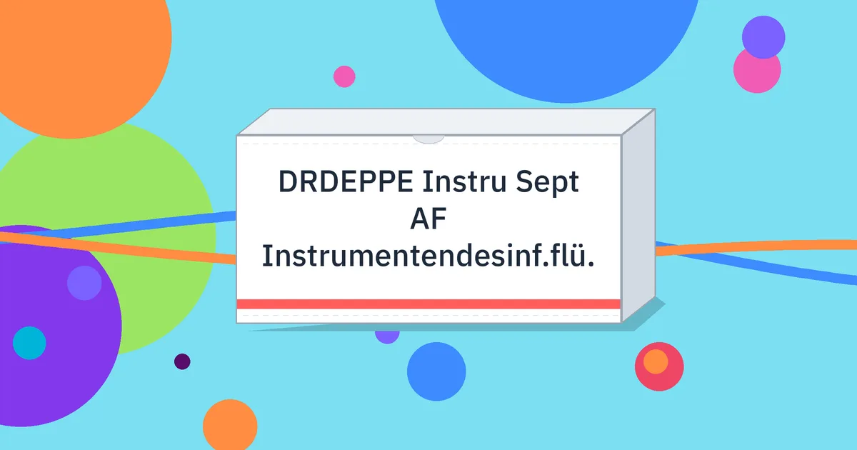 Symbolbild: Packung mit der Aufschrift DRDEPPE Instru Sept AF Instrumentendesinf.flü. (PZN 18313320) – Verfügbarkeit und Bezug in Apotheken in Frankfurt am Main