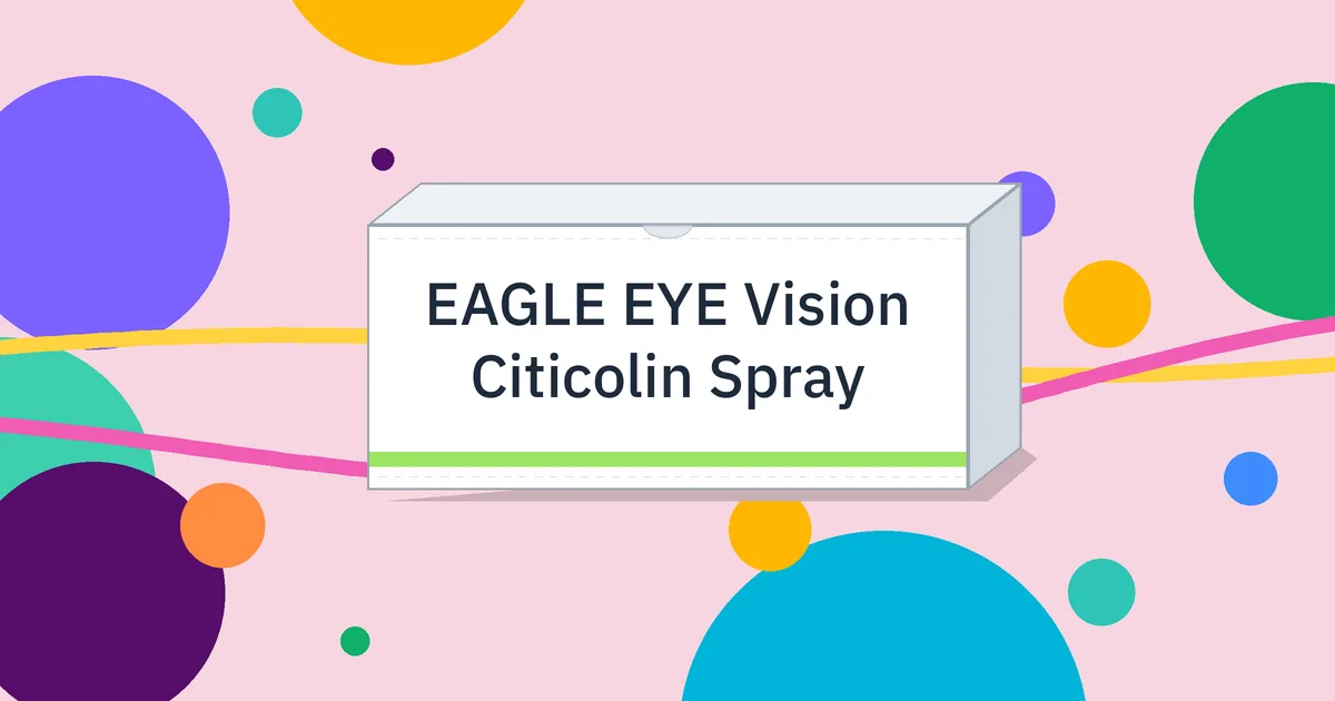 Symbolbild: Packung mit der Aufschrift EAGLE EYE Vision Citicolin Spray (PZN 19510471) – Verfügbarkeit und Bezug in Apotheken in Frankfurt am Main