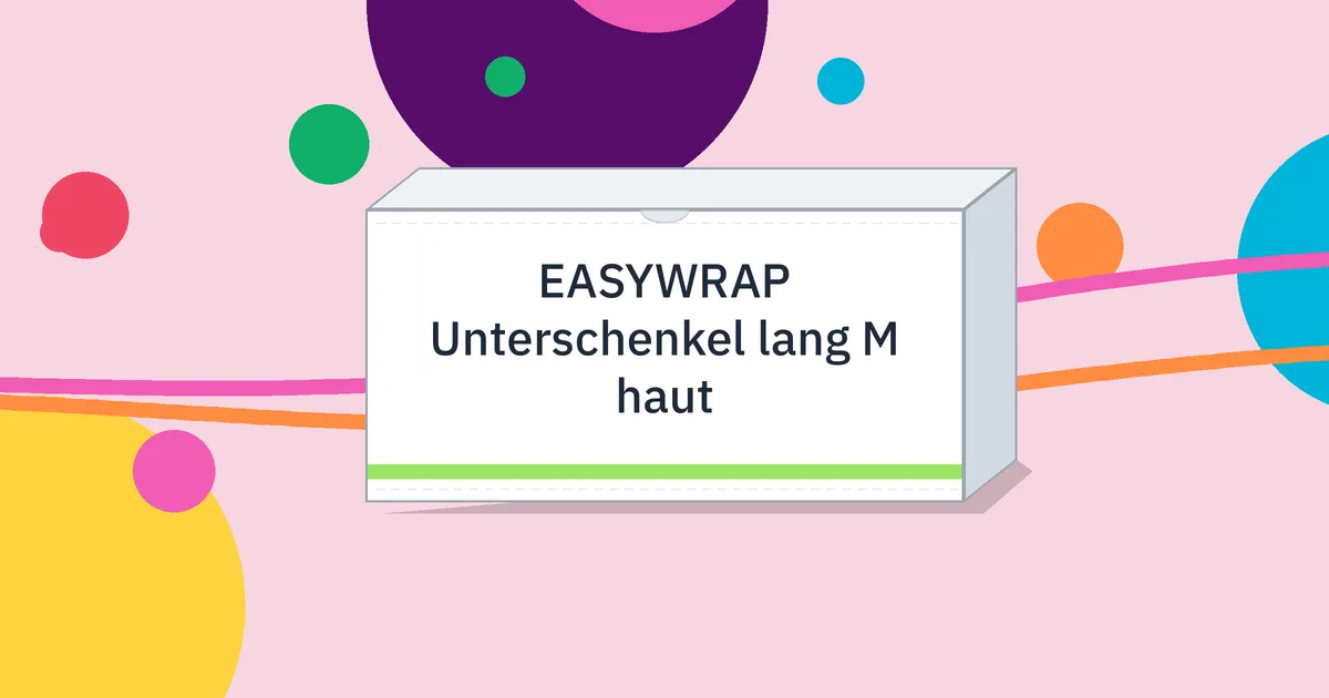 Symbolbild: Packung mit der Aufschrift EASYWRAP Unterschenkel lang M haut (PZN 18748259) – Verfügbarkeit und Bezug in Apotheken in Frankfurt am Main