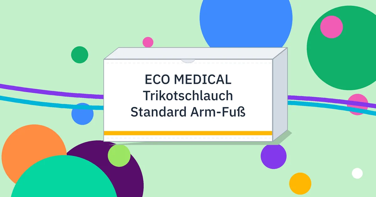Symbolbild: Packung mit der Aufschrift ECO MEDICAL Trikotschlauch Standard Arm-Fuß (PZN 00731844) – Verfügbarkeit und Bezug in Apotheken in Frankfurt am Main