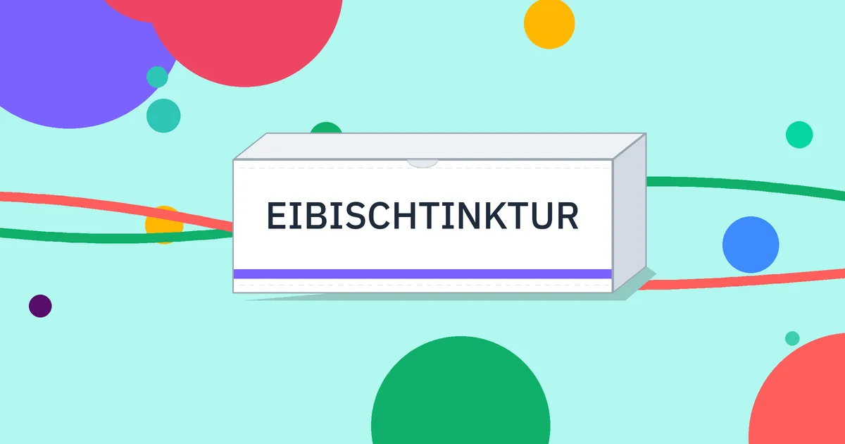 Symbolbild: Packung mit der Aufschrift EIBISCHTINKTUR (PZN 18880131) – Verfügbarkeit und Bezug in Apotheken in Frankfurt am Main