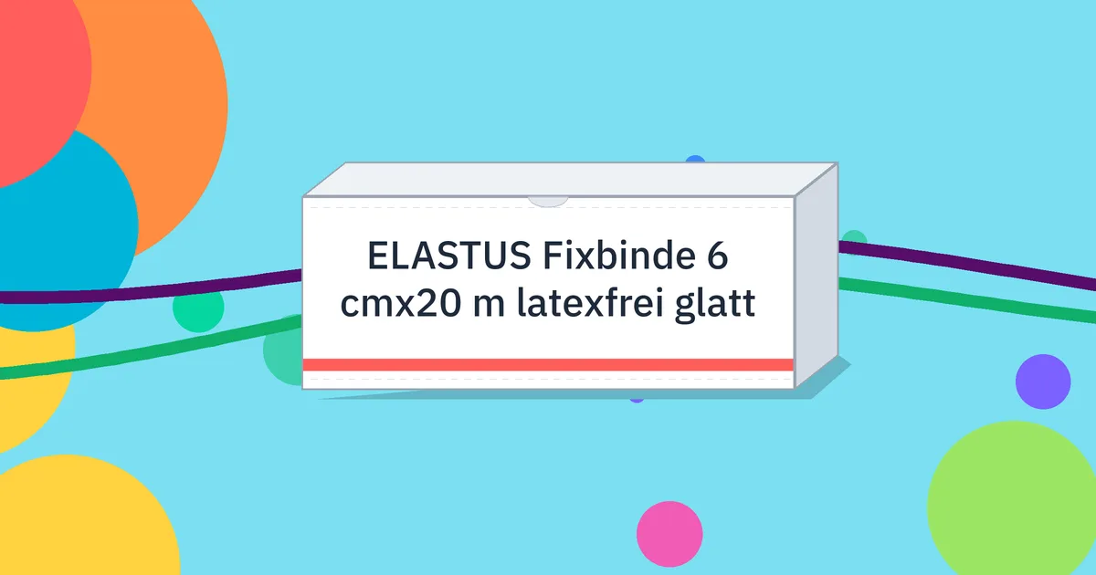 Symbolbild: Packung mit der Aufschrift ELASTUS Fixbinde 6 cmx20 m latexfrei glatt (PZN 05031442) – Verfügbarkeit und Bezug in Apotheken in Frankfurt am Main
