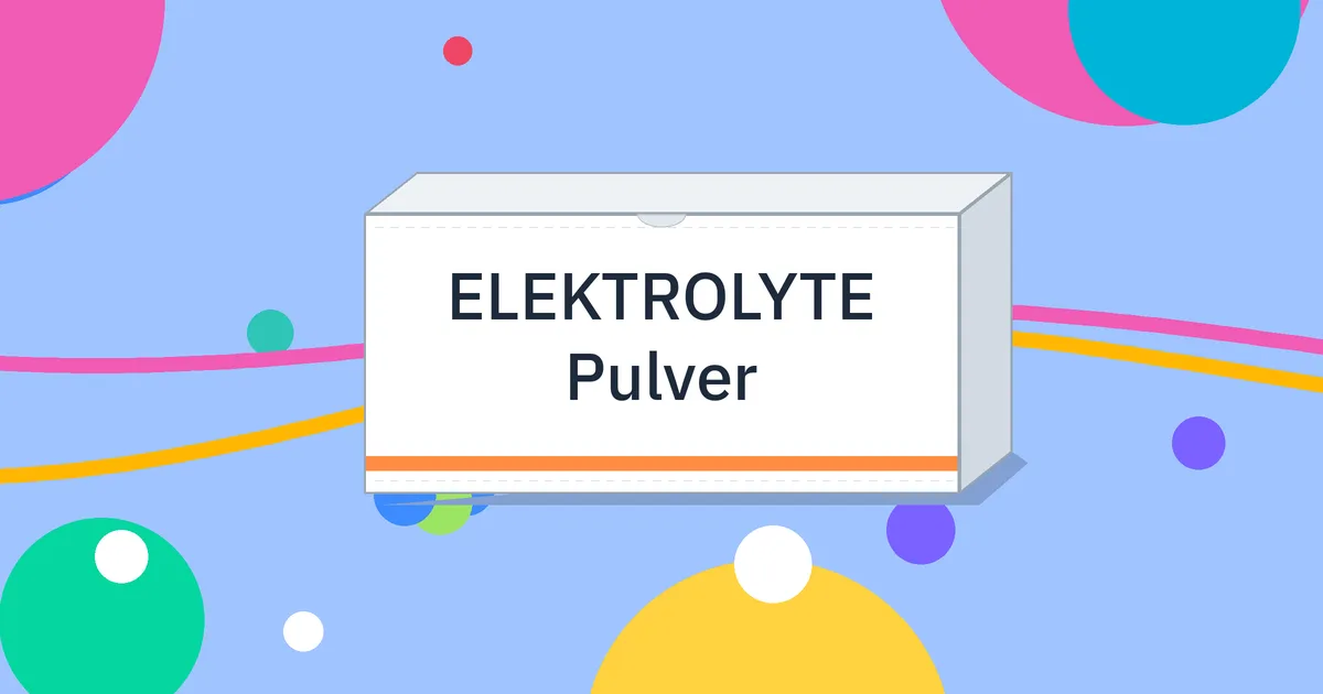 Symbolbild: Packung mit der Aufschrift ELEKTROLYTE Pulver (PZN 19902372) – Verfügbarkeit und Bezug in Apotheken in Frankfurt am Main