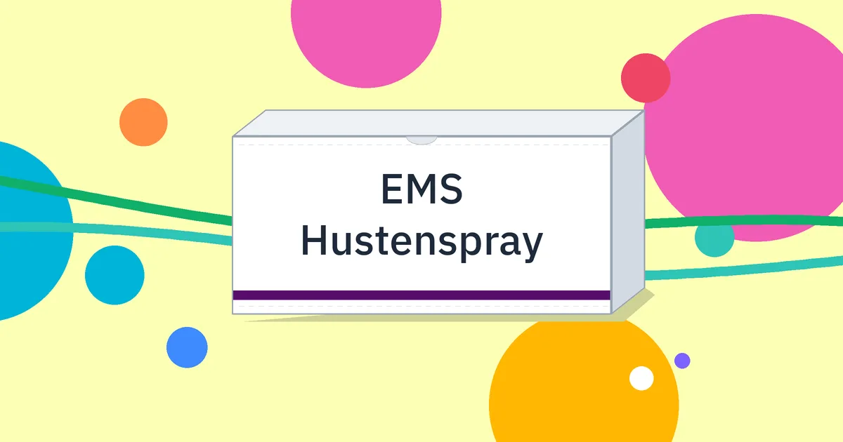 Symbolbild: Packung mit der Aufschrift EMS Hustenspray (PZN 14054353) – Verfügbarkeit und Bezug in Apotheken in Frankfurt am Main